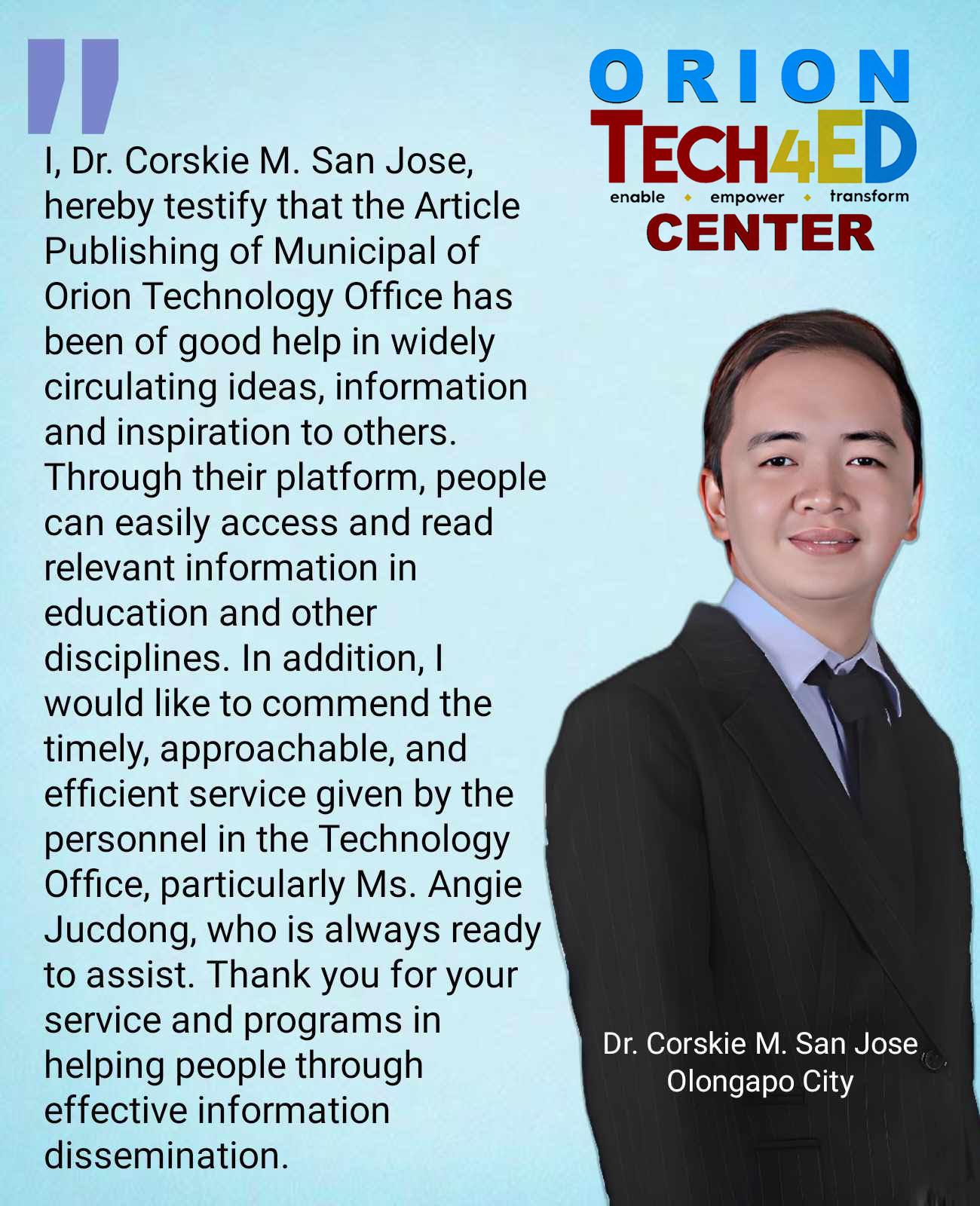 Orion Tech4ed Center – Empowering Every Learner for a Digital World!
